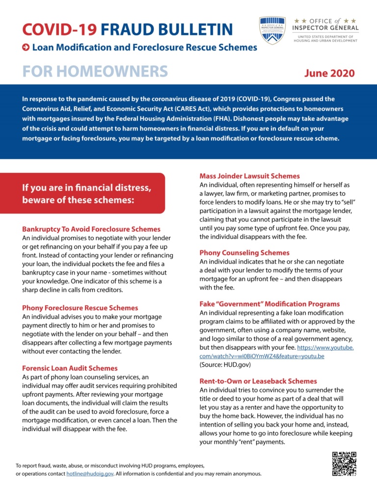 HUD COVID-19 Fraud Bulletin - City of Lakewood